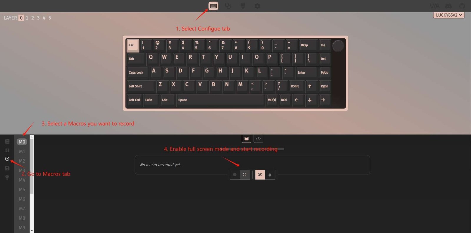 Lucky65 V2 Tutorials on VIA